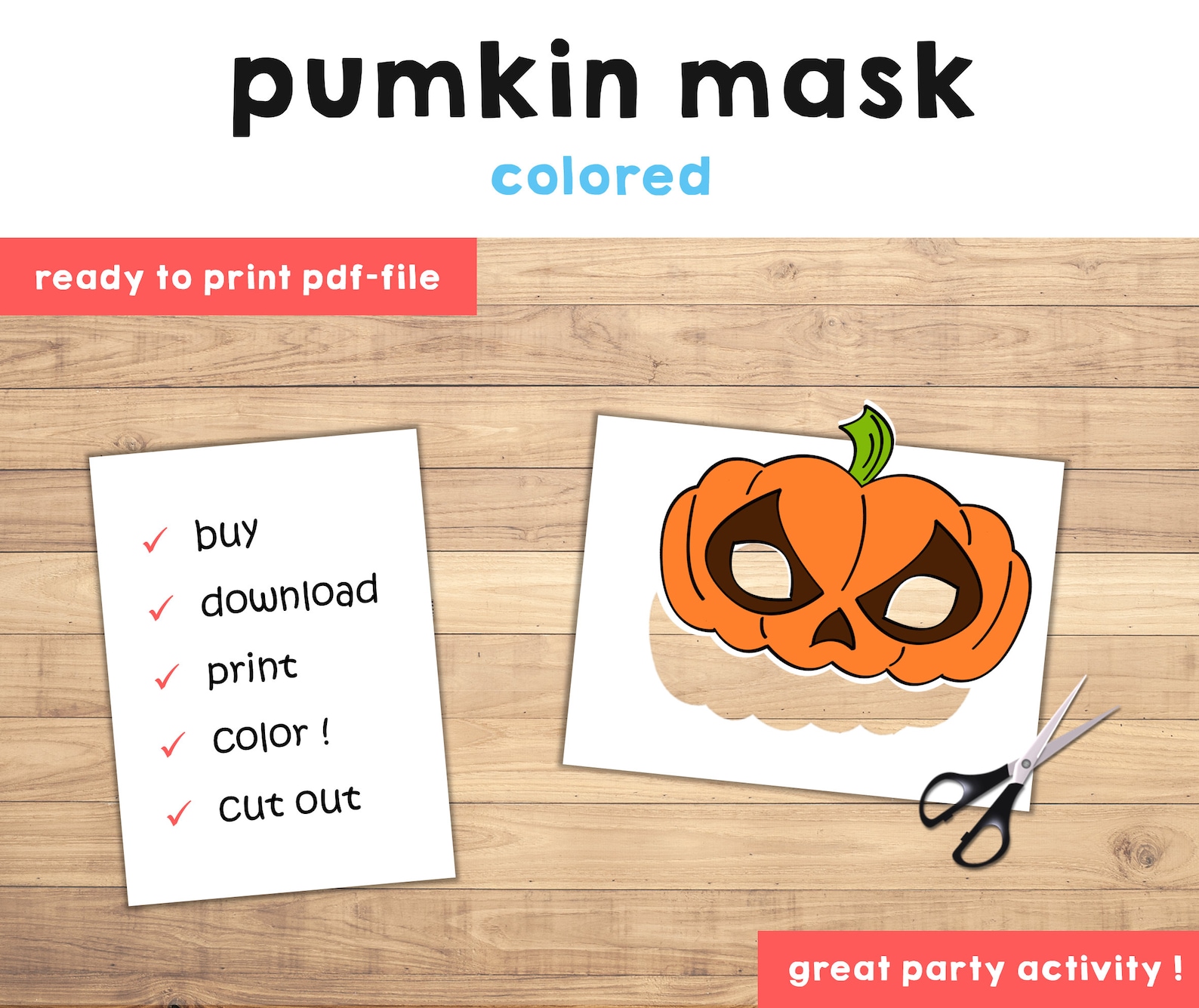 Pumpkin Mask Kids Costume Halloween Pumpkin Mask Diy Pumpkin Party ...