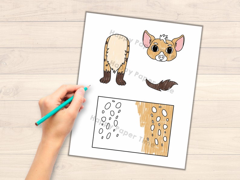 Hyena Toilet Paper Roll Craft African Animal Safari Party - Etsy