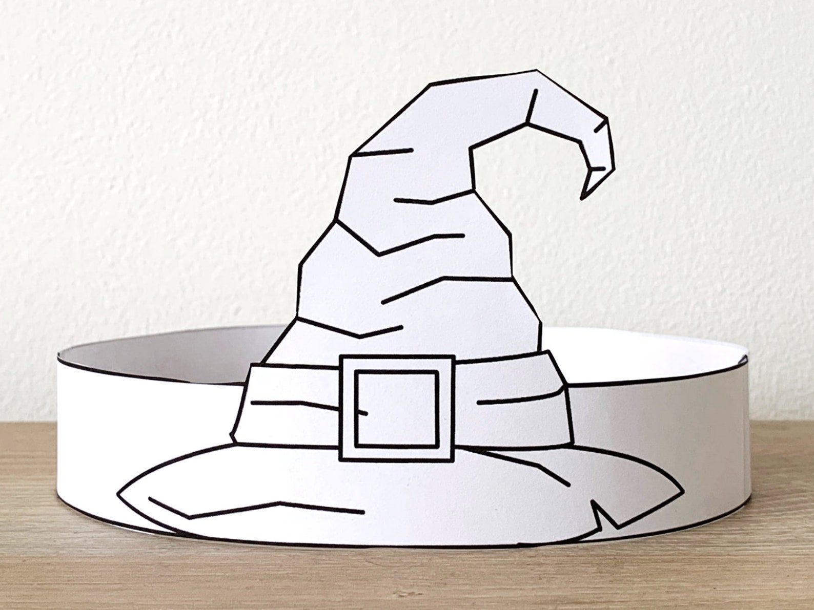 Witch Hat Paper Crown template Halloween Party Headband | Etsy