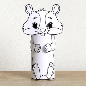 Hamster Toilet Paper Roll Craft Rodent Pets Animal Party Coloring ...