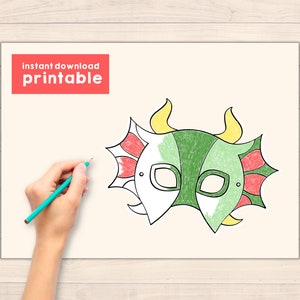 Dragon Mask Dragon Party Favor Monster Mask Medieval Party Dragon ...