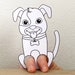 Dog Puppy Paper Craft Printable Pet Animal Finger Puppet Kids Craft ...