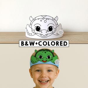 Sea Turtle Paper Crown Party Coloring Printable Party Hat Kids Craft ...