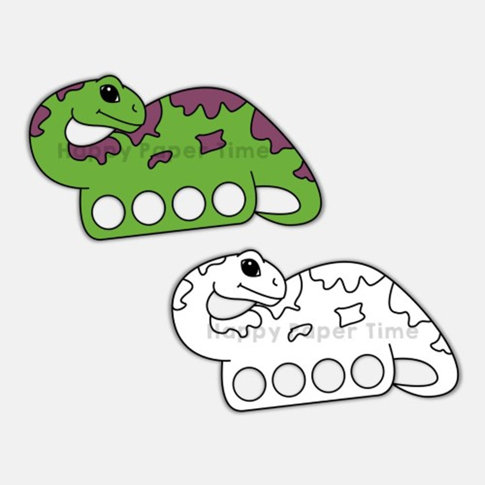 Dinosaur Brontosaurus Paper Craft Printable Finger Puppet Kids - Etsy