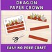 Dragon Paper Crown Template Fantasy Party Headband Costume Printable ...