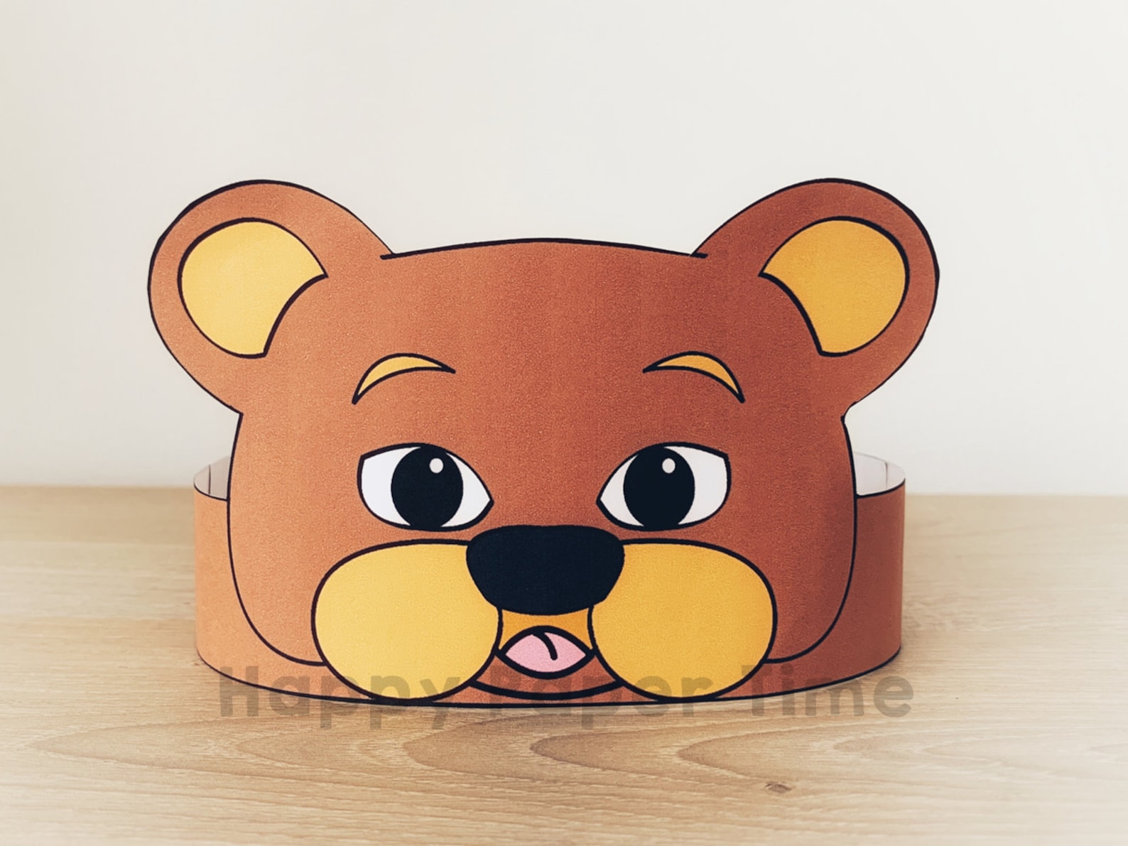 Bear Paper Crown Activity Printable Kids Craft Woodland Forest Birthday ...