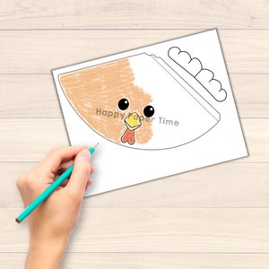 Chicken Party Hat Paper Printable Template Print Out Farm Animal Table ...
