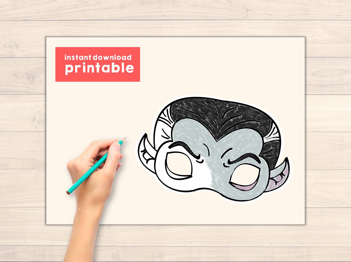 Vampire Mask Kids Vampire Costume Vampire Mask Diy Vampire - Etsy