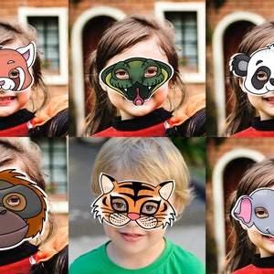 Asian Jungle Mask Animal Mask Panda, Cobra, Elephant, Orangutan, Red ...