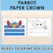 Parrot Paper Crown Headband Pet Animal Printable Kids Activity Craft ...