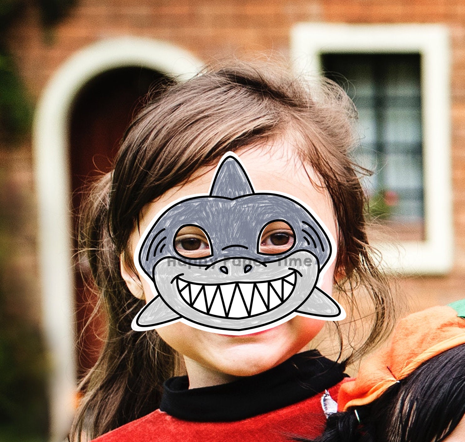 Shark Mask Shark Costume Template Paper Print Out Sea Ocean Animal Mask ...