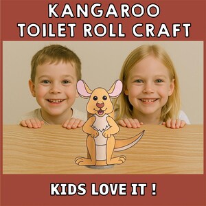 Kangaroo Toilet Paper Roll Craft Australian Animal Party Coloring ...