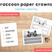 Raccoon Paper Crown Coloring Activity Printable Kids Craft Woodland ...