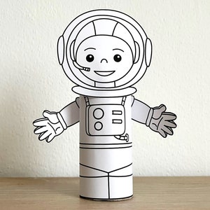 Astronaut Toilet Paper Roll Craft Space Party Coloring Printable ...
