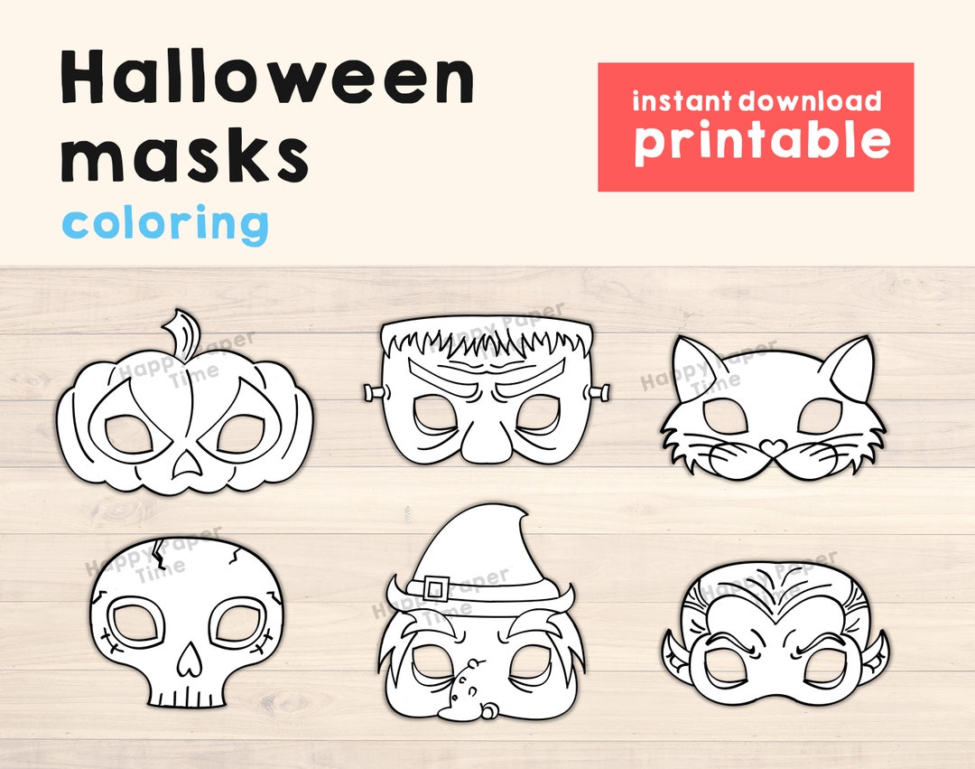 Halloween Mask Kids Diy Halloween Costume Pumpkin Mask Witch - Etsy