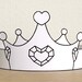 Heart Princess Paper Crown Party Activity Printable Kids Easy Craft ...