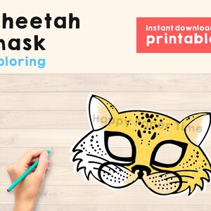 Buy Cheetah Mask Printable Cheetah Costume Mask Paper Safari Party ...