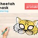 Buy Cheetah Mask Printable Cheetah Costume Mask Paper Safari Party ...