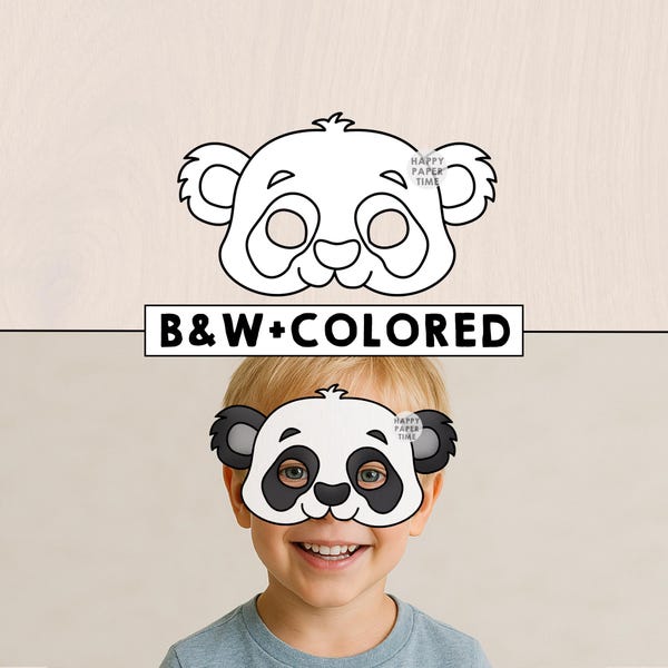 Panda Mask - Etsy