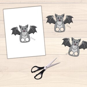 Bat Paper Craft Printable Halloween Spooky Day Finger Puppet Kids Craft ...