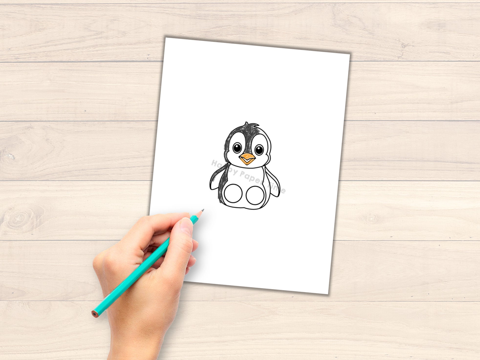 Penguin Paper Craft Printable Finger Puppet Template Kids Craft ...