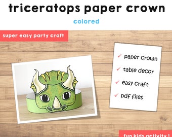 Dinosaur Hat Craft Printable