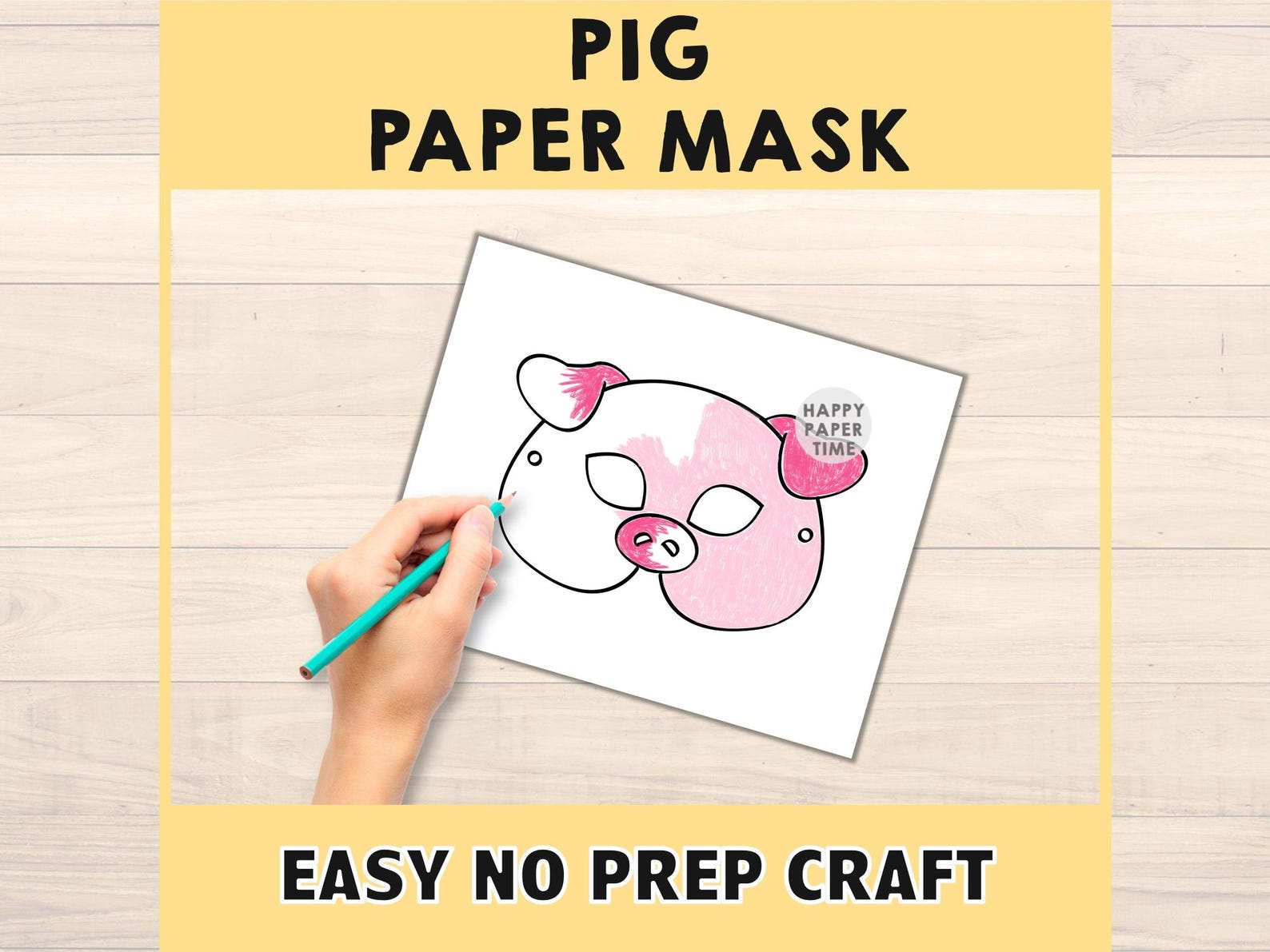 Pig Mask Printable Farm Party Activity Animal Party Activity Kids ...