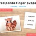 Red Panda Paper Craft Printable Asian Animal Finger Puppet Kids Craft ...