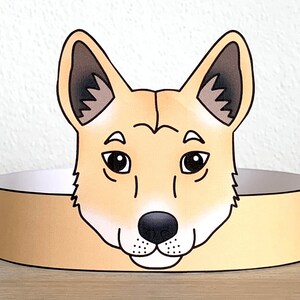 Dingo Paper Crown Australian Animal Template Coloring Activity ...