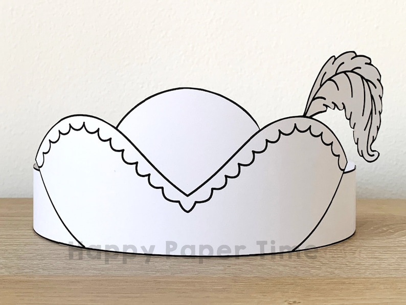 Pirate Hat Paper Crown Template Pirate Captain Party Headband - Etsy