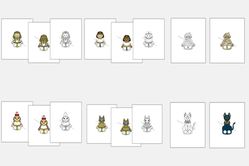 Ancient Egypt Paper Craft Printable Finger Puppet Template - Etsy