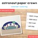 Astronaut Helmet Paper Crown Space Astronomy Party Coloring Printable ...