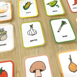 Vegetables Flash Cards Printable Montessori Materials Preschool ...