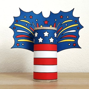 US Flag Toilet Paper Roll Craft America Symbol 4th of July United ...