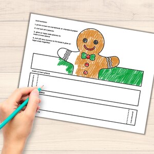 Gingerbread Man Paper Crown Hat Christmas Winter Holiday Party Coloring ...