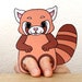 Red Panda Paper Craft Printable Asian Animal Finger Puppet Kids Craft ...