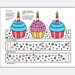 Birthday Cupcake Paper Crown Party Activity Printable Kids Costume ...