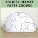 Soldier Helmet Paper Crown Headband Military Army Veteran Day Coloring ...