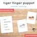 Tiger Paper Craft Printable Jungle Animal Finger Puppet Kids Craft Bear ...