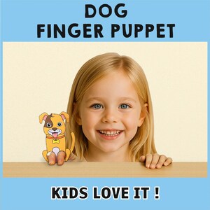 Dog Puppy Paper Craft Printable Pet Animal Finger Puppet Kids Craft ...