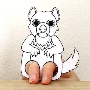 Tasmanian Devil Paper Craft Printable Australian Animal Finger Puppet ...