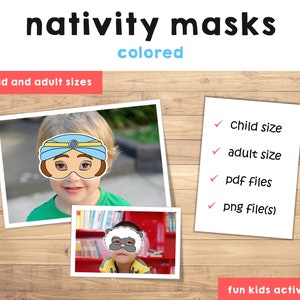 Nativity Printables Kids, Nativity Play Kids Masks, Nativity Masks Kids ...