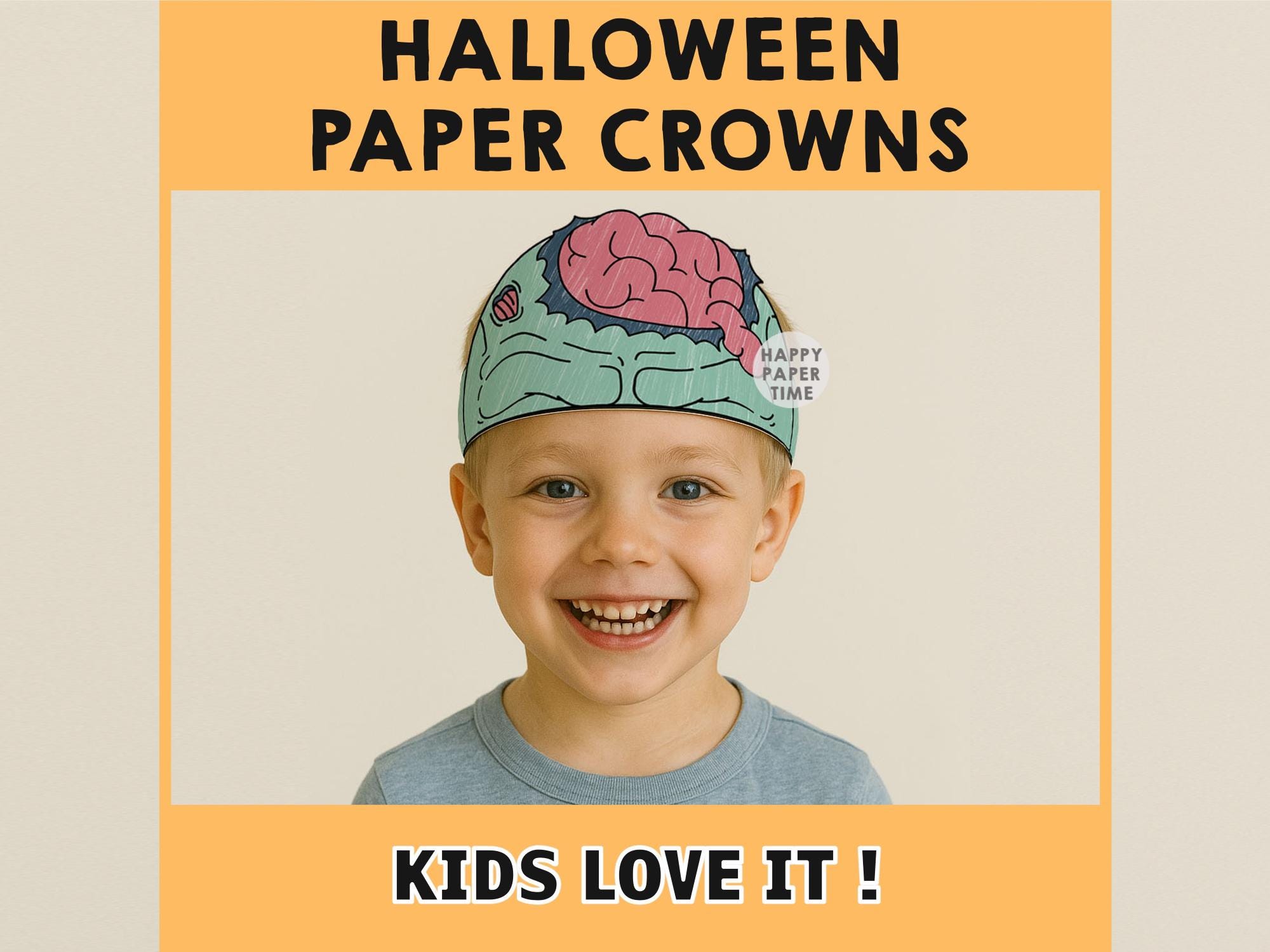 Halloween Paper Crowns Witch Zombie Bat Devil Frankenstein Printable ...