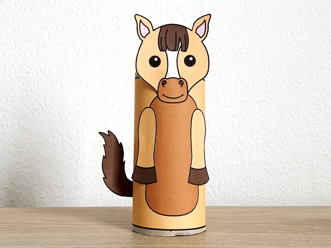 Horse Pony Toilet Paper Roll Craft Farm Animal Party Coloring | Etsy