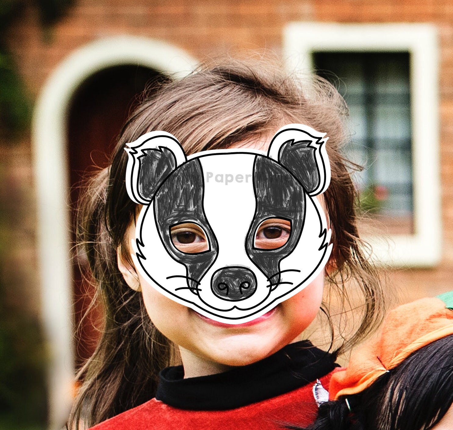 Badger Mask Badger Costume Animal Mask Printable Party Favor Woodland ...