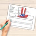 Uncle Sam Hat Paper Crown Party Coloring Printable Kids Craft America ...