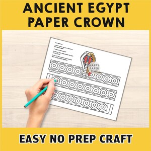 Ancient Egypt Cobra Paper Crown Princess Template Party Coloring ...