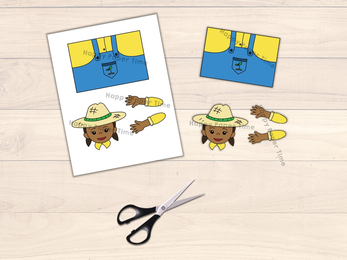 Farmer Toilet Paper Roll Craft Gardener Party Coloring Printable ...