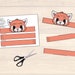 Red Panda Paper Crown Party Coloring Printable Kids Craft - Etsy
