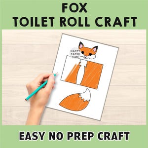 Fox Toilet Paper Roll Craft Forest Woodland Party Coloring Printable ...